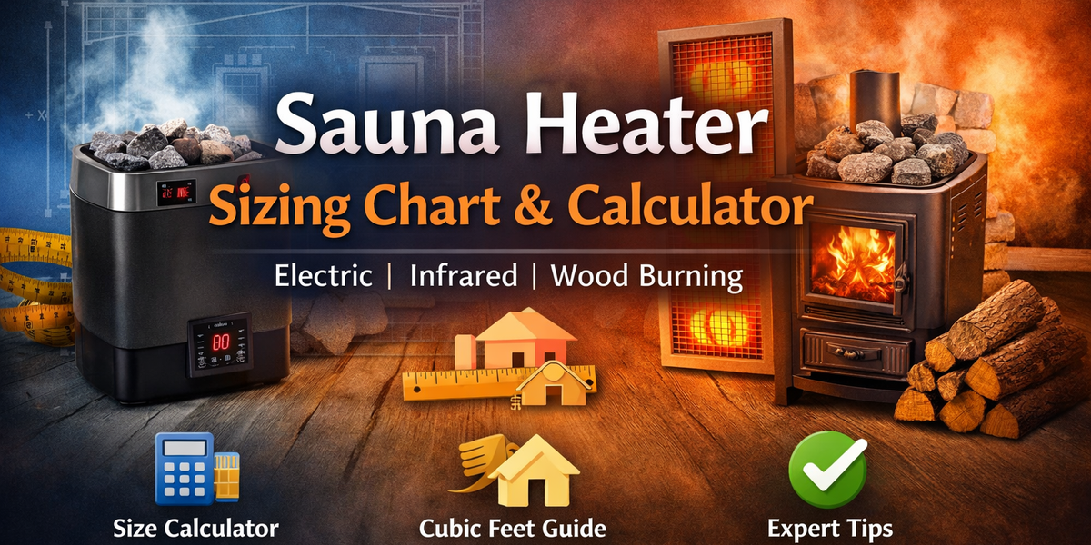 Sauna Heater Sizing Chart & Calculator | Electric, Infrared & Wood