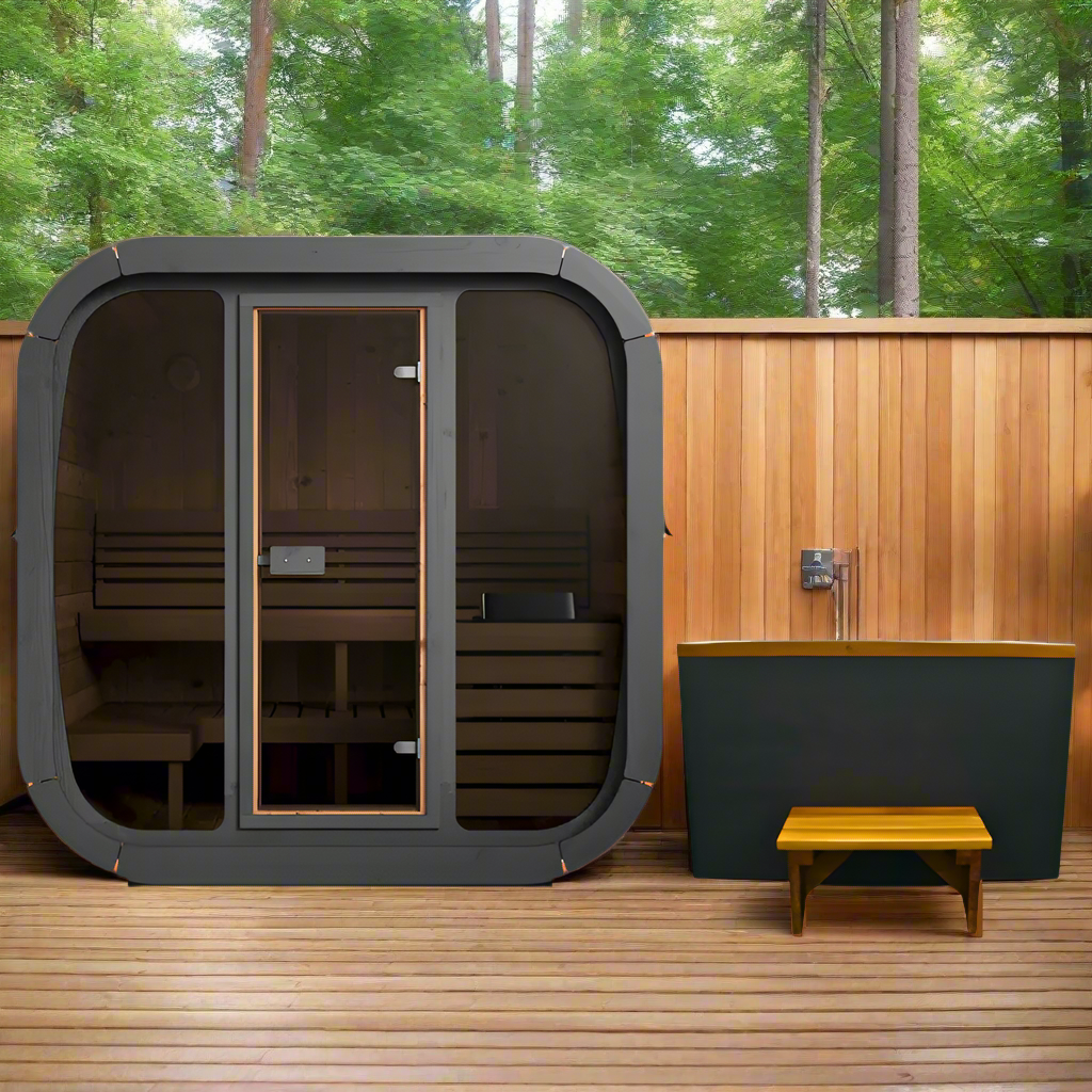 SaunaLife 4-Person 4.6' Long Cube Sauna | Model CL5G