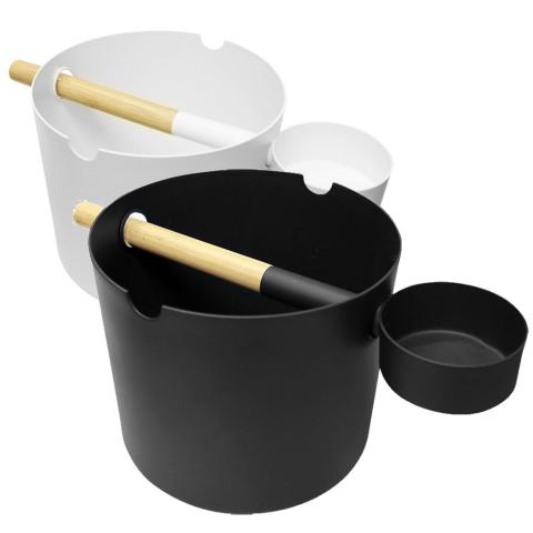 KOLO Sauna Bucket & Ladle Set | 1-Gallon Aluminum & Bamboo