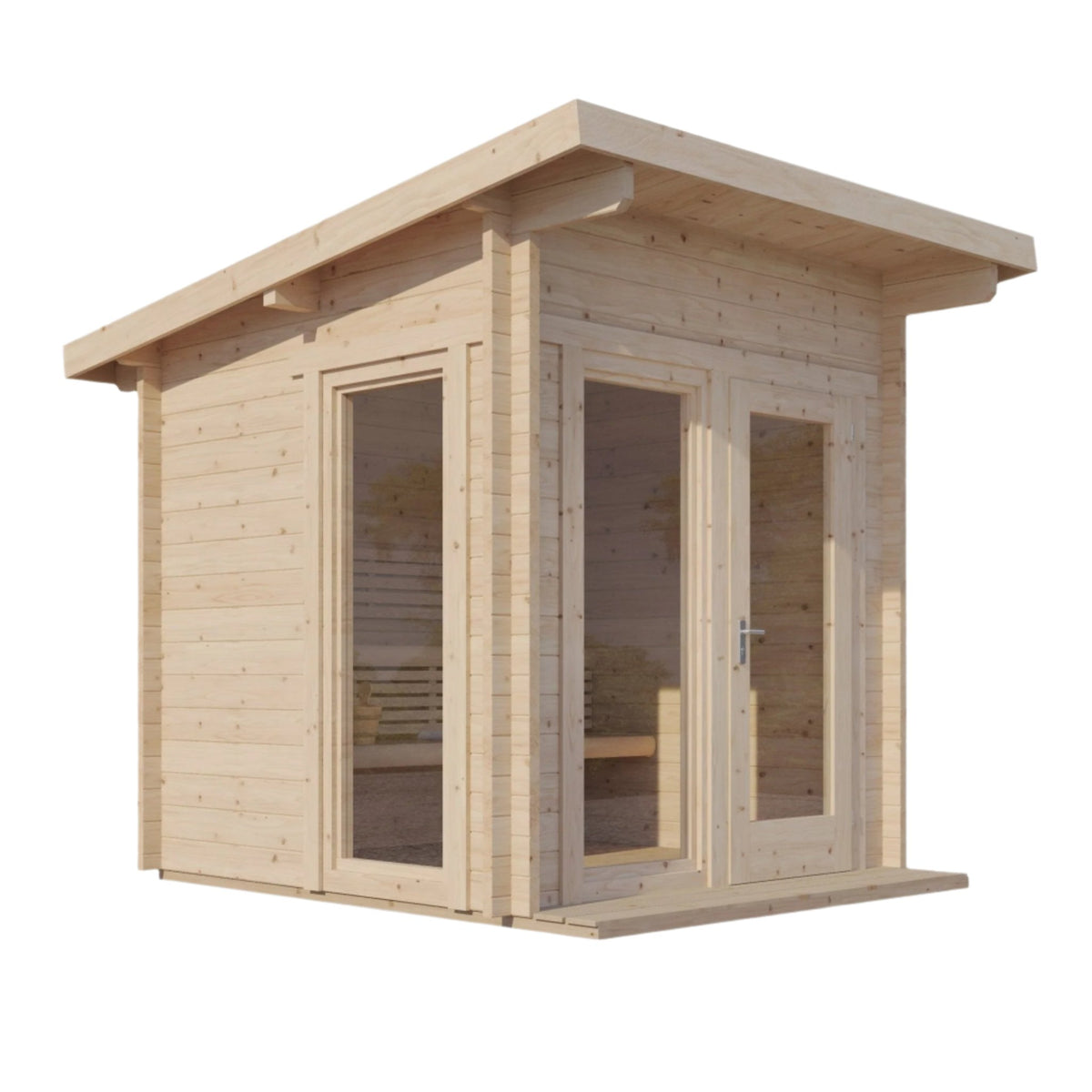 SaunaLife G4 6-Person Outdoor Cabin Sauna Kit | Garden