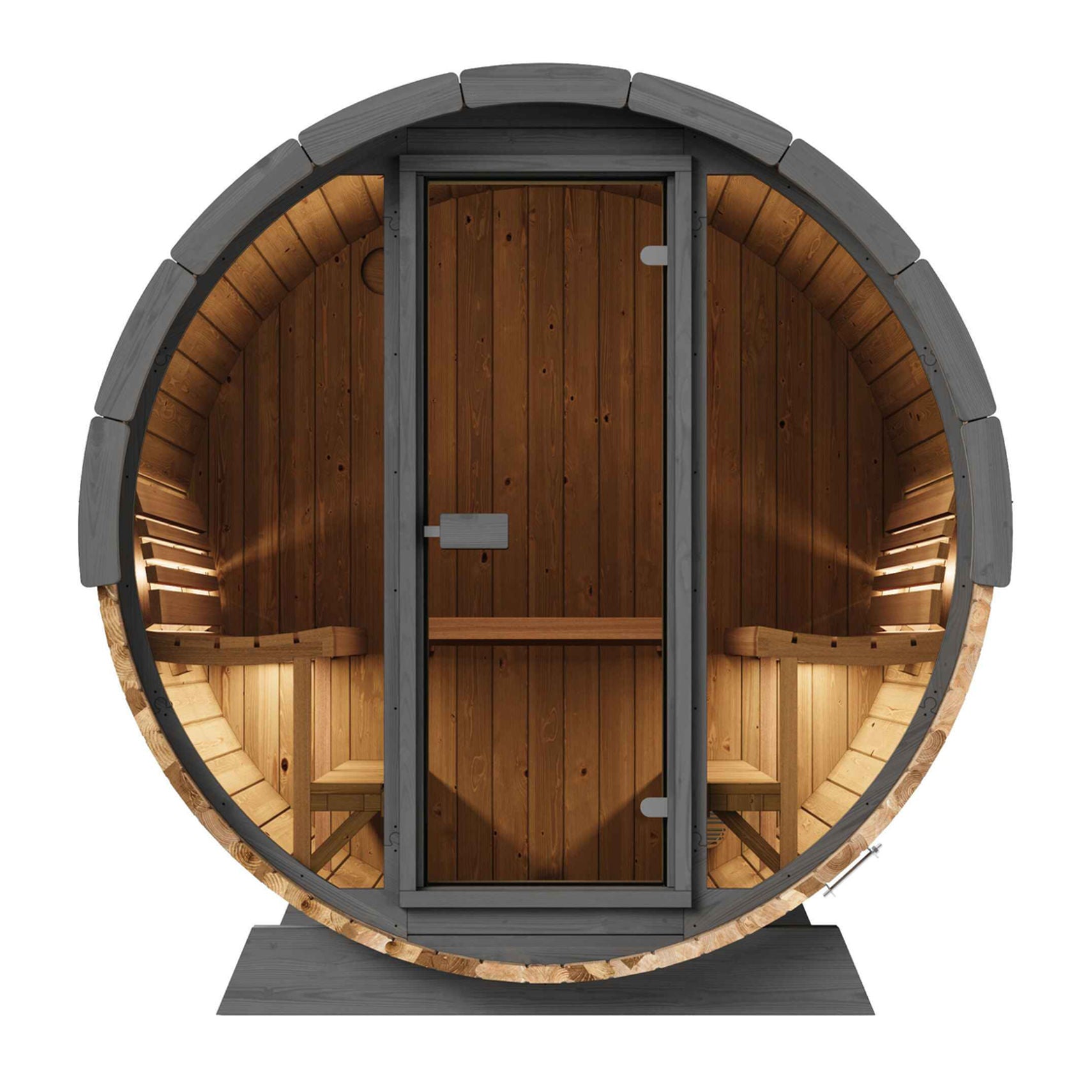 SaunaLife EE8G 4-Person Barrel Sauna Kit | Ergo Elegance